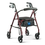 "Medline Medical Steel Rollator Walker with Seat, 6"" Wheels, 350lb ...