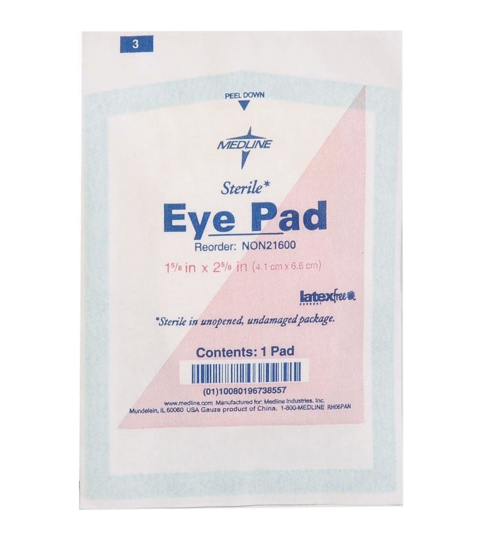Medline Sterile Eye Pads, 4.1 cm x 6.6 cm, 1 HSA/FSA Eligible - Walmart.com
