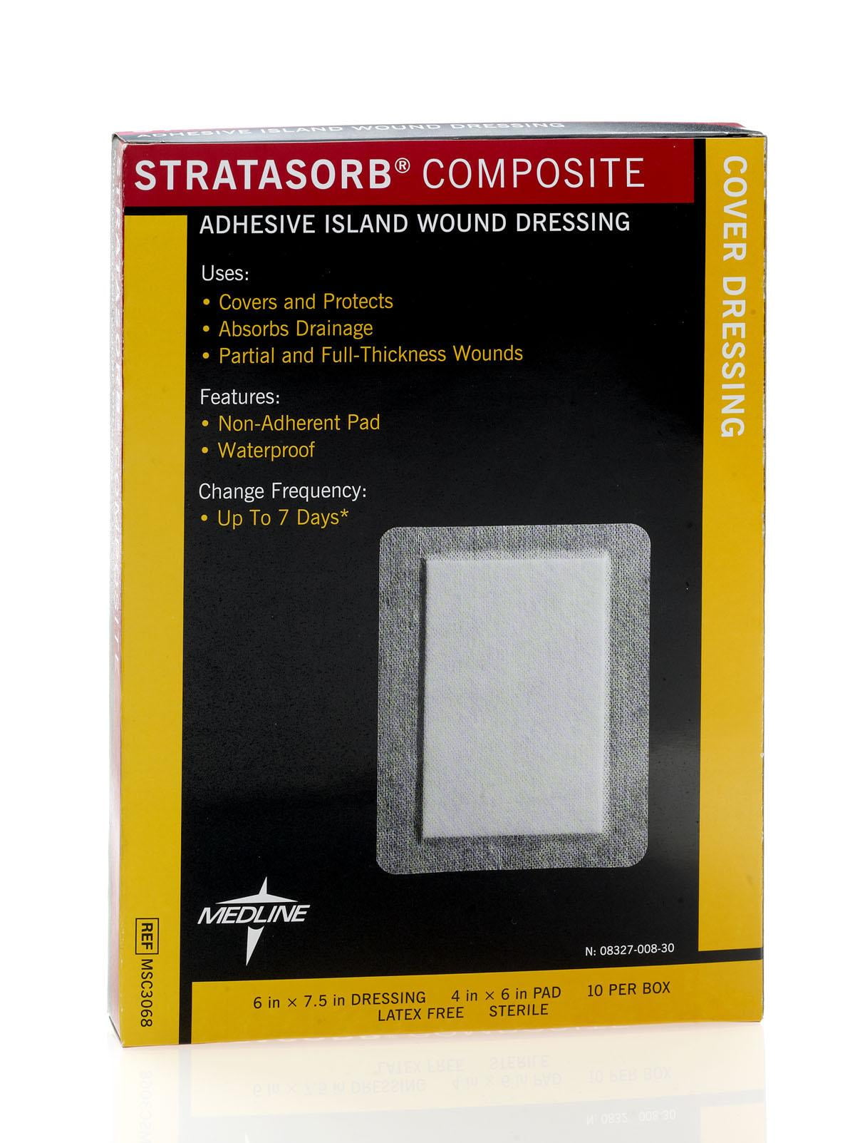 Medline Stratasorb Composite Dressings,4"X6", 1 HSA/FSA Eligible ...