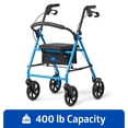 Medline Rolling Walker, Folding Rollator with Seat and 6-In Wheels ...
