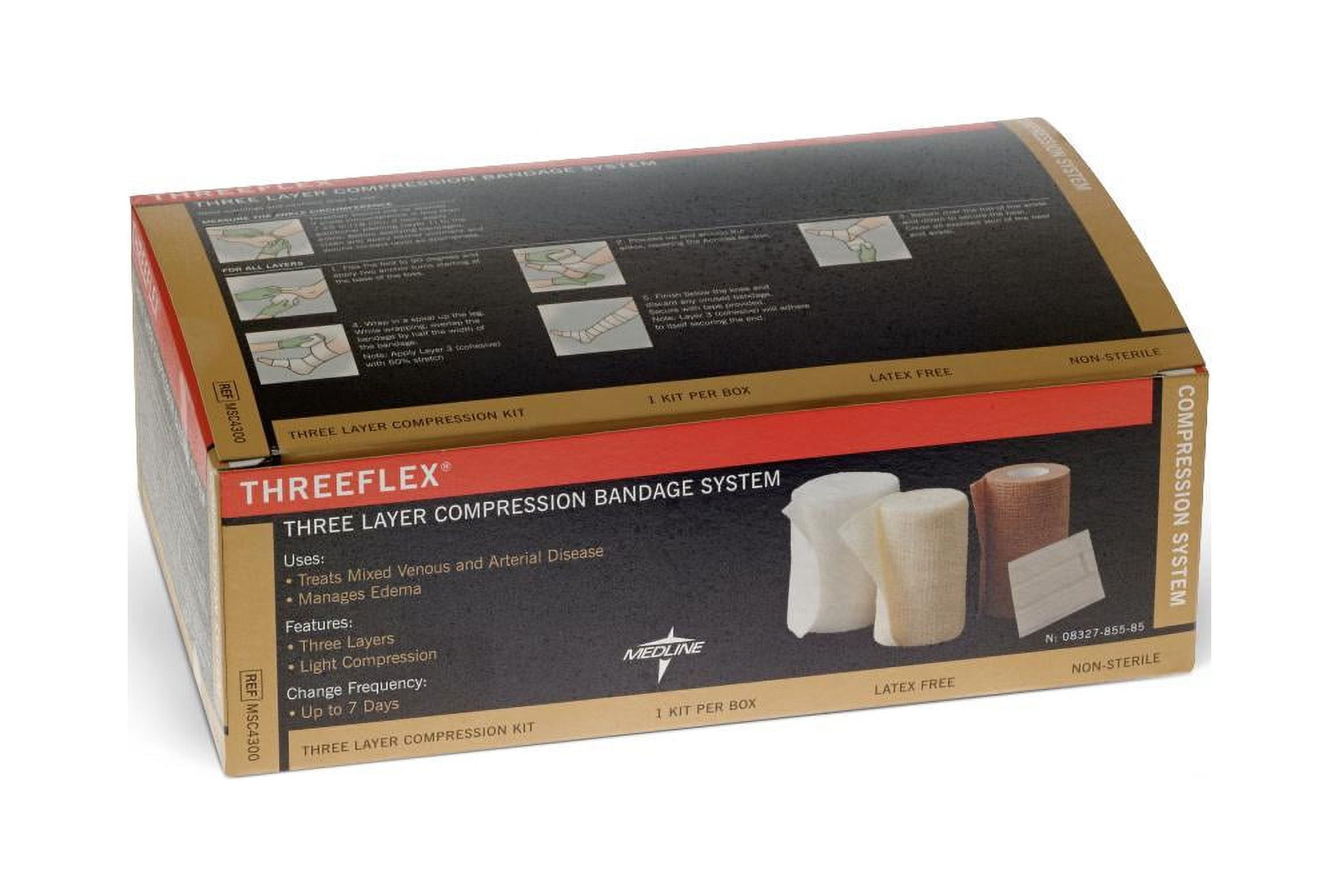 Medline Threeflex 3-Layer Bandage System Kit HSA/FSA Eligible - Walmart.com