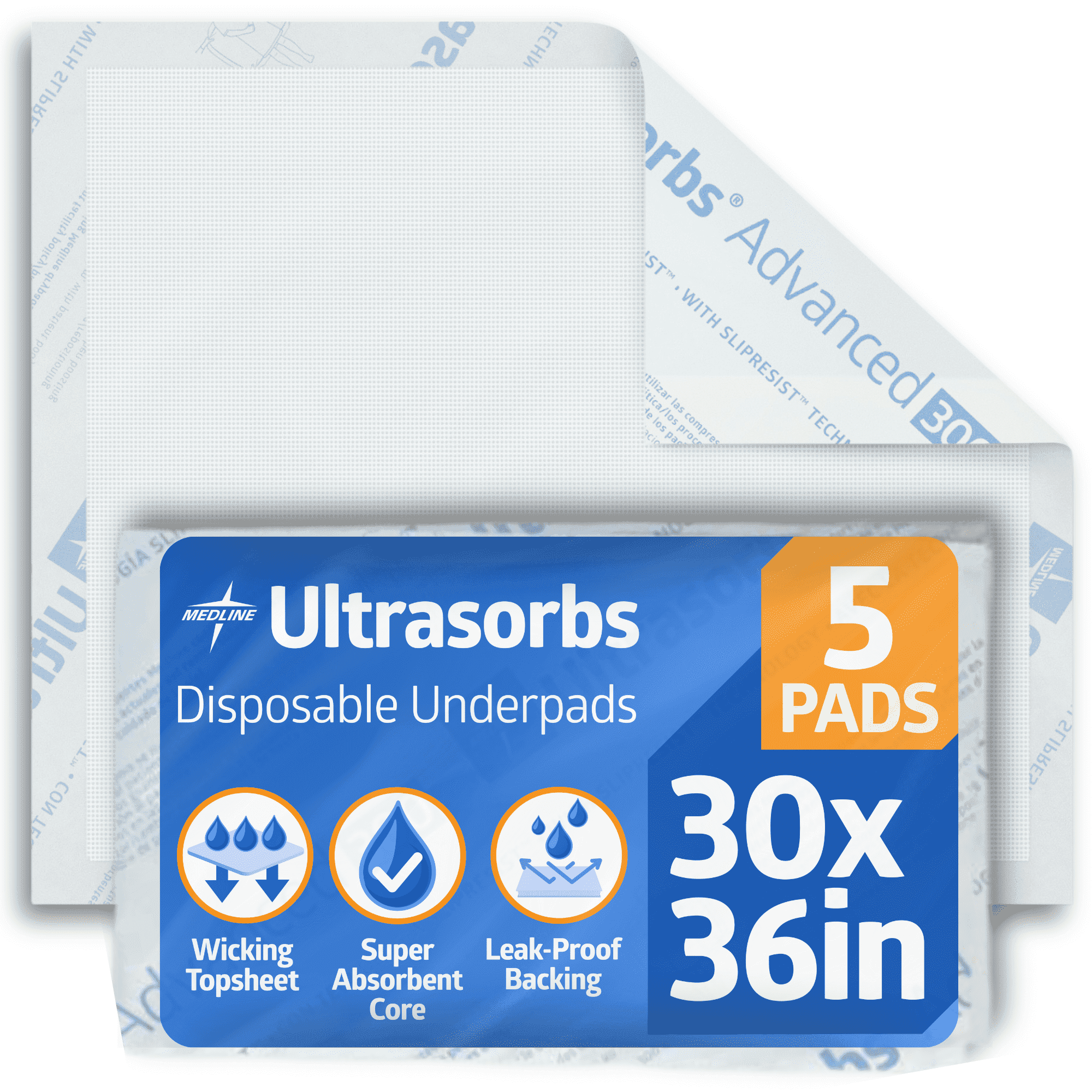 Medline Premium Ultrasorbs Disposable Adult Bed Pads for Incontinence ...