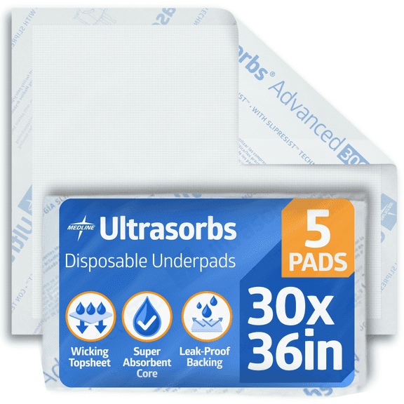 Medline Advanced Premium Ultrasorbs Disposable Adult Bed Pads for ...