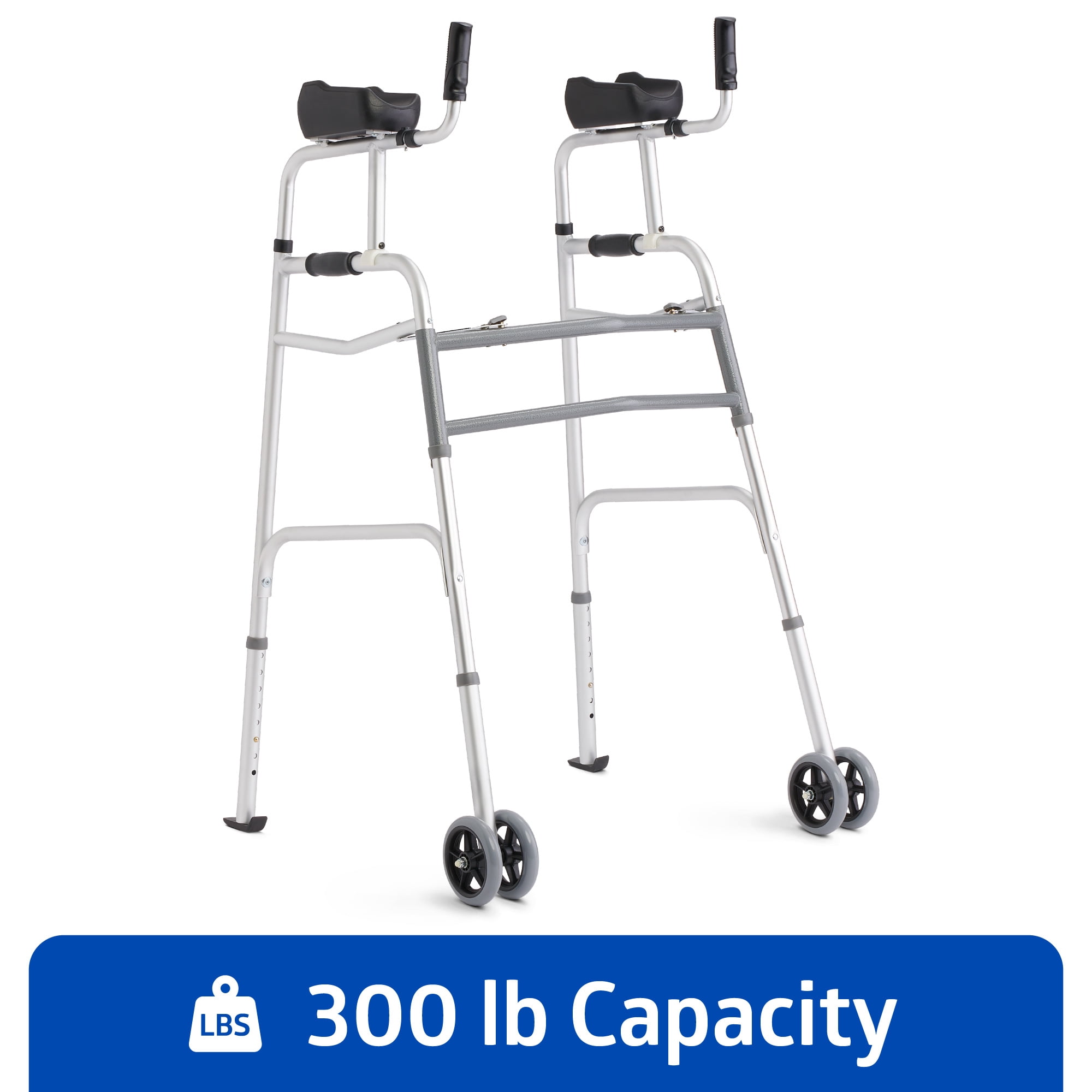 Medline Upright Aluminum Junior Folding Walker – Comfortable ...