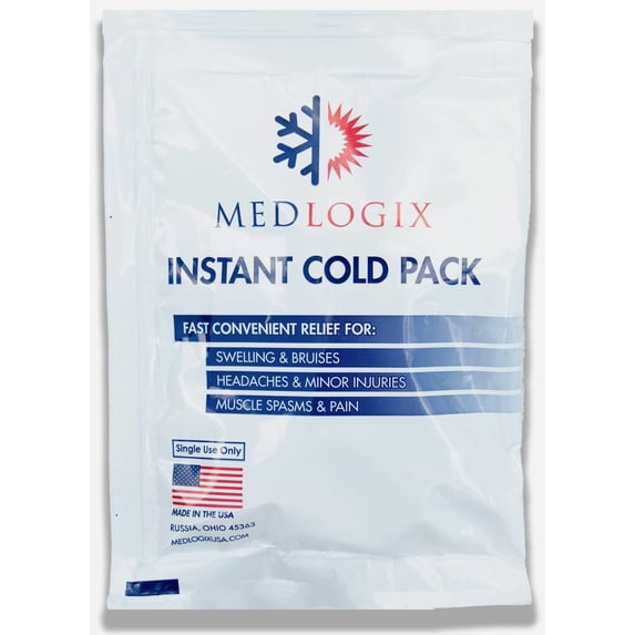 Medlogix Instant Cold Packs | Made in USA | 24 Pack 5"x7" | Disposable ...