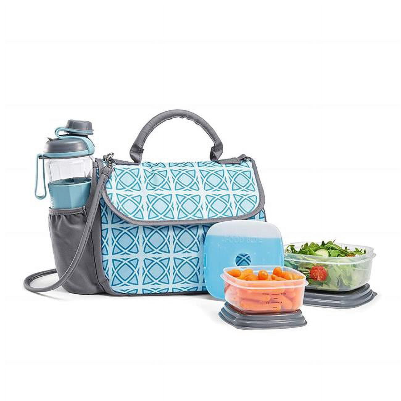 Medport 370FFE1232 Fit & Fresh Lovelock Insulated Lunch Bag Kit, Aqua ...