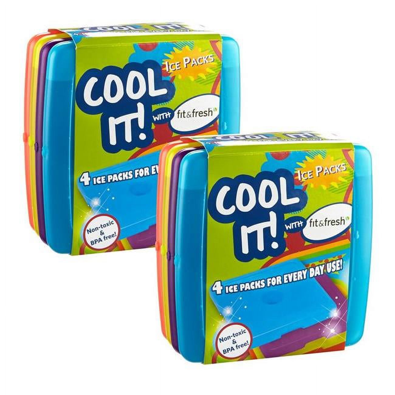 Medport Fit & Fresh Cool Coolers Ice Pack, Multicolor - Pack of 8 ...