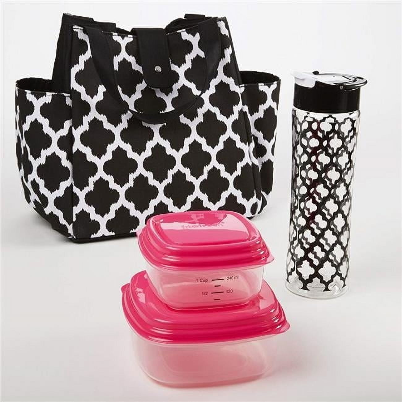 Medport Insulated Lunch Bag Kit Black 14in. x 7in. x 10in. with Fresh ...