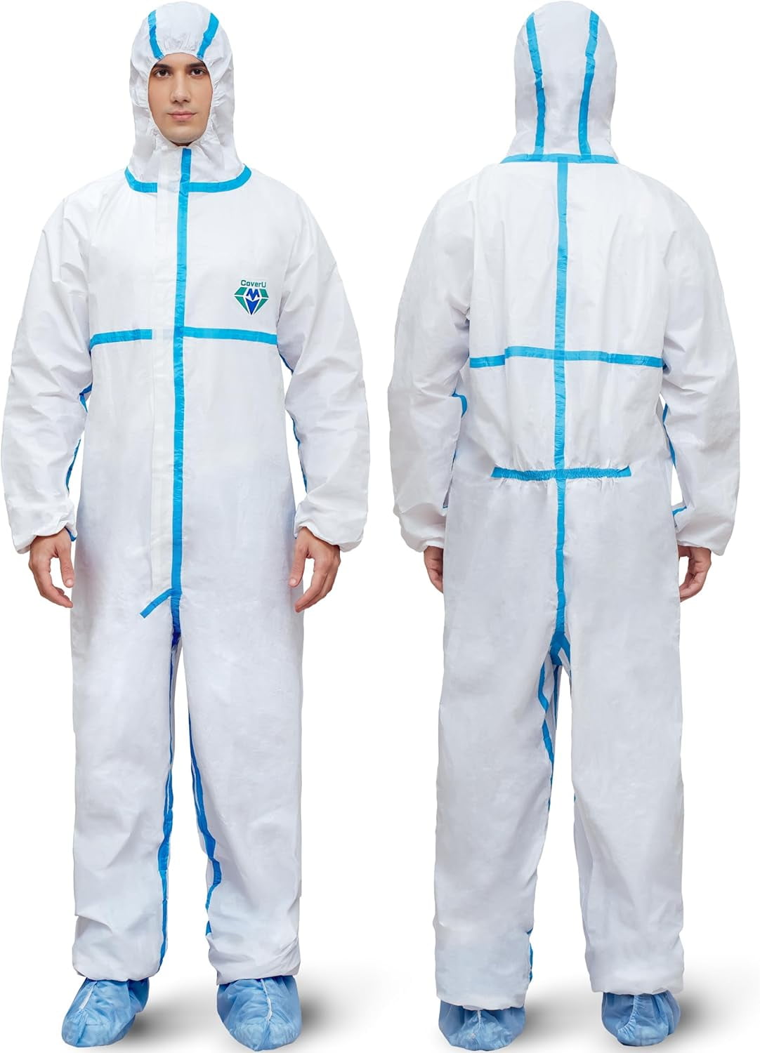 Medtecs Hazmat Suits - 6 Sizes Options - Disposable Coveralls Suit ...