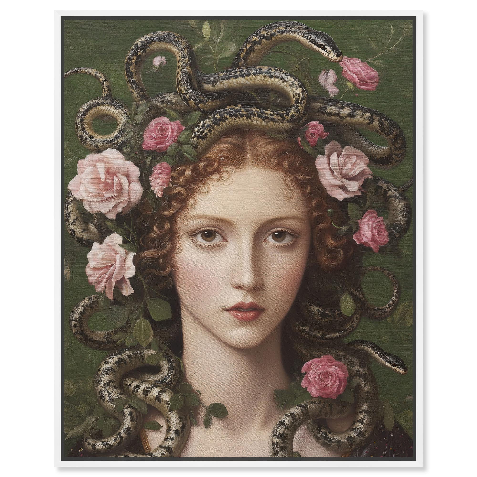 Medusa Canvas Classic Portraits by Art Remedy, White Frame, 24 x 30 ...