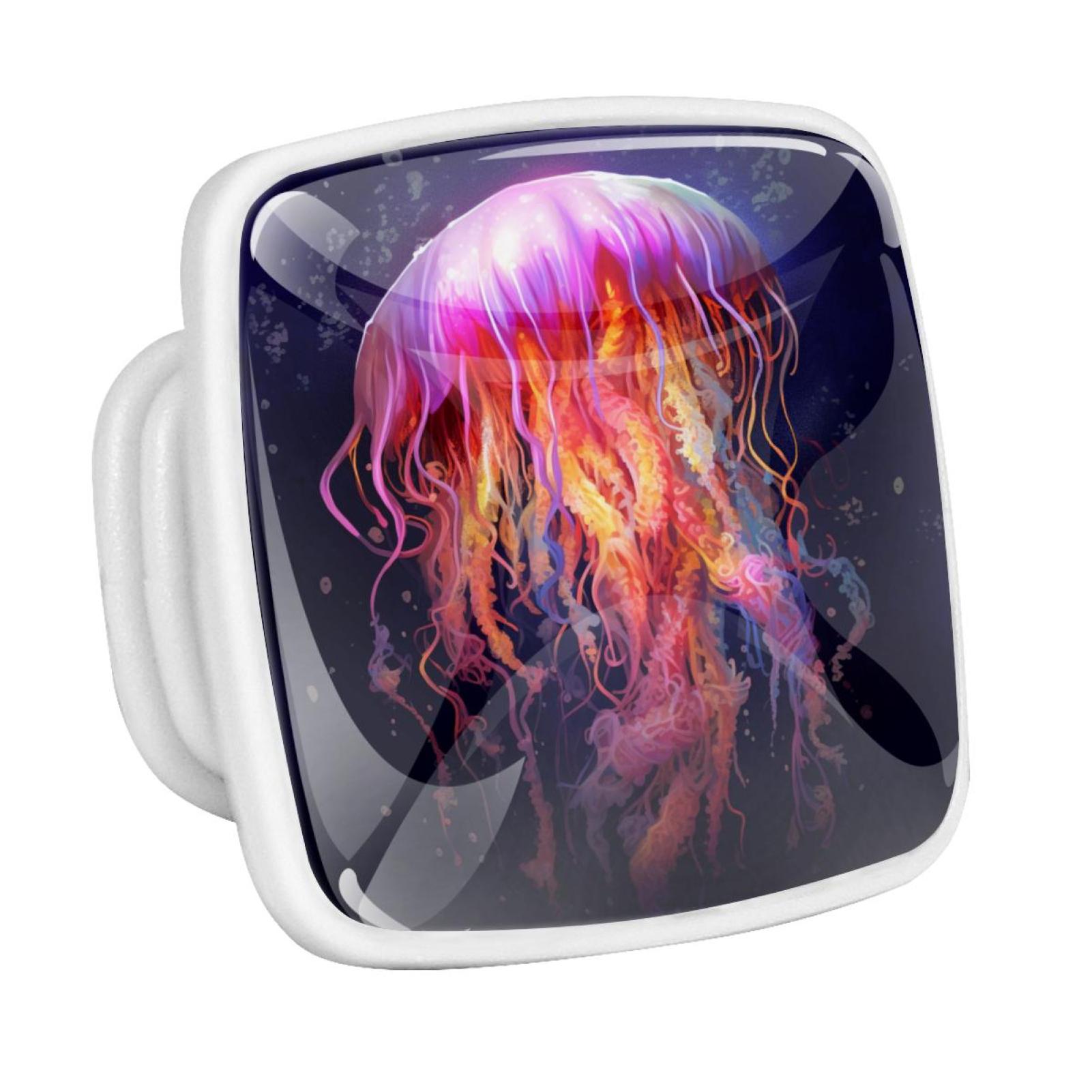 Medusa Fluorescent Drawer Pulls with Screws Square 4-Pack Glow Dark ...