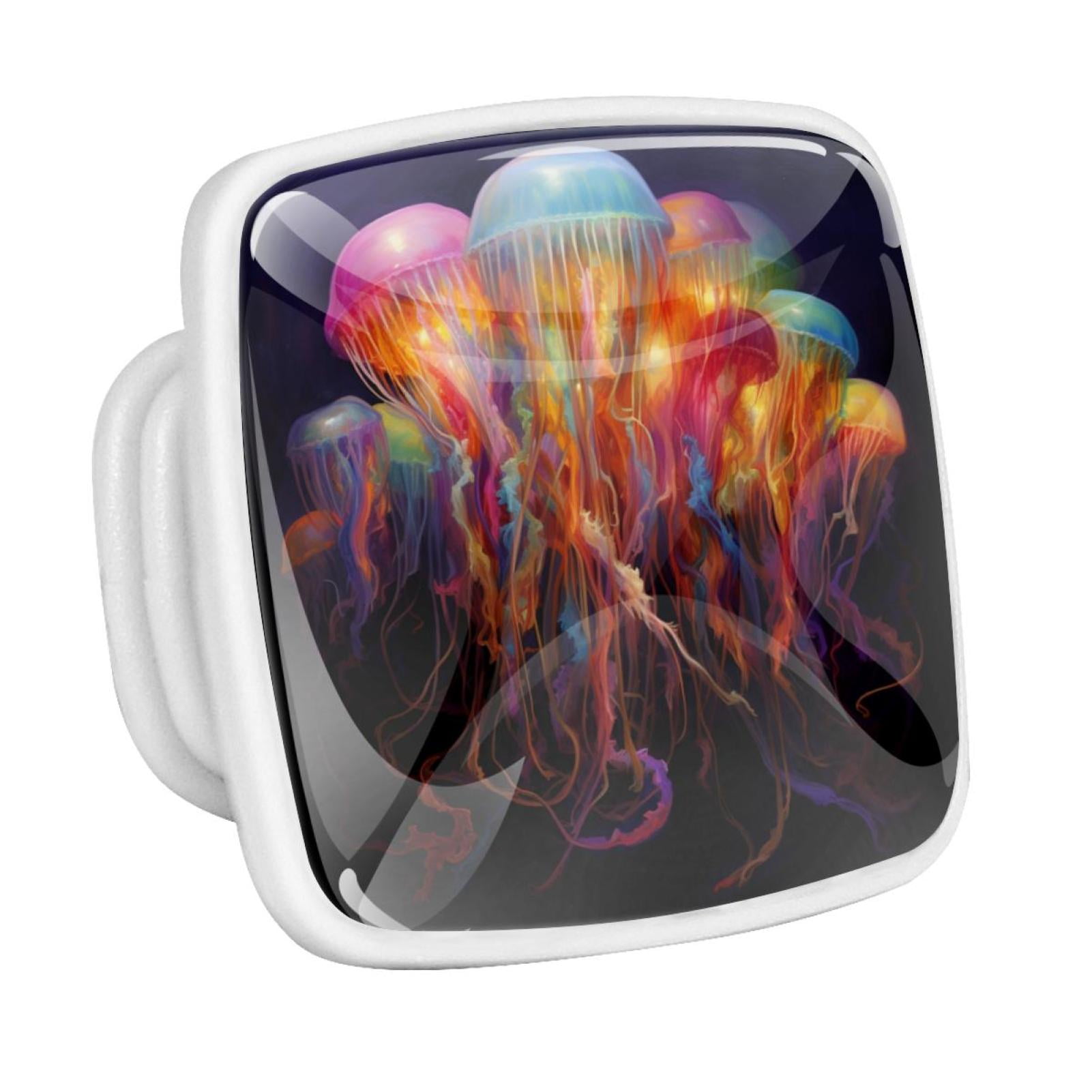 Medusa Fluorescent Drawer Pulls with Screws Square 4-Pack Glow Dark ...