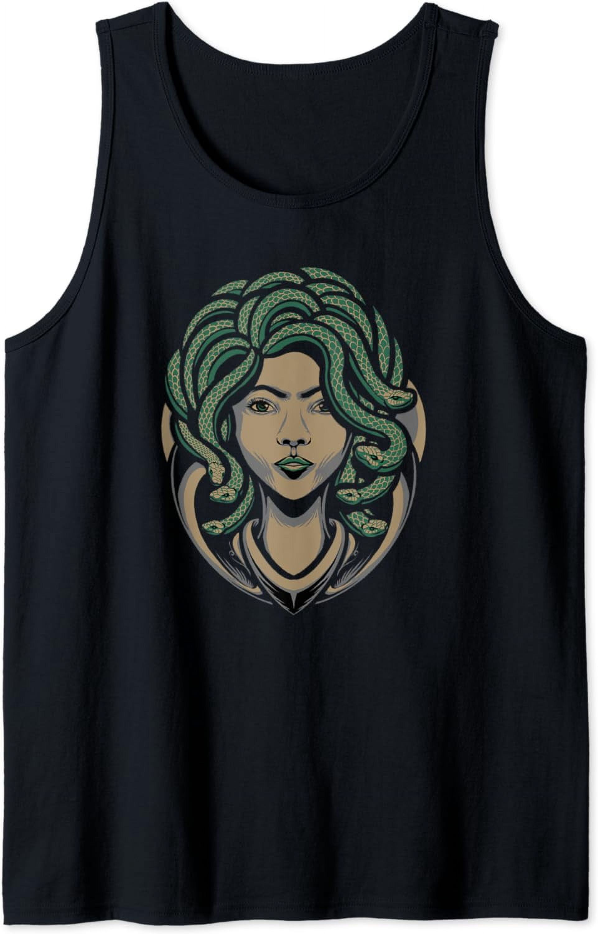 Medusa Gorgon, Snake Head, Greek Mythology Ancient Dark Tank Top ...