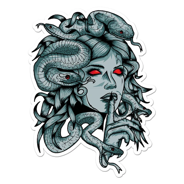 Medusa Greek Gods Sticker Phone Decal Water Bottle Stickers Car Decals ...