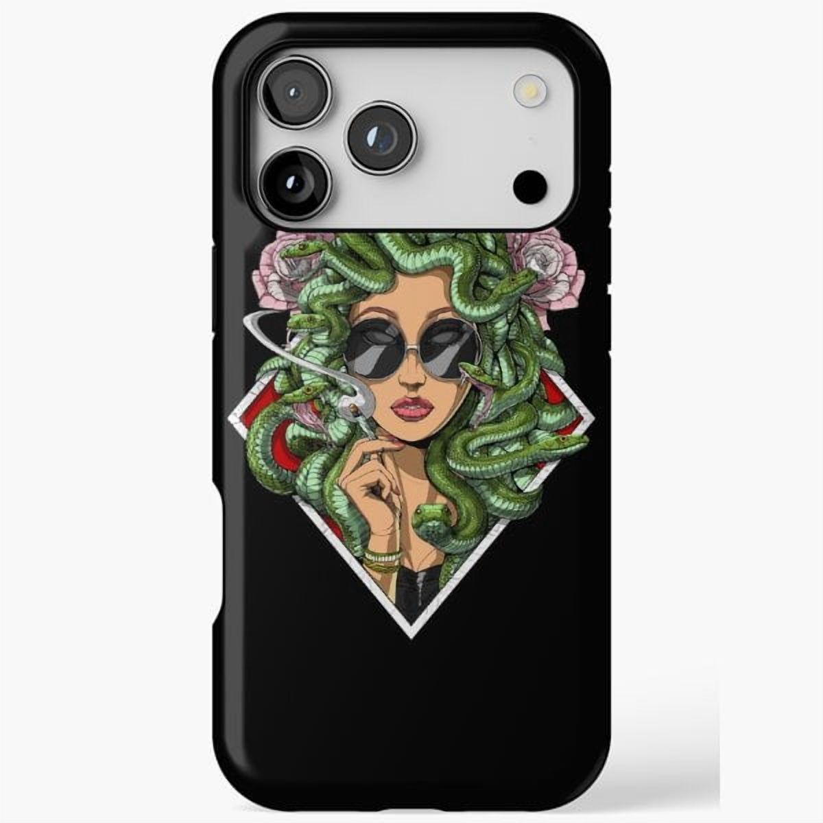 Medusa Hippie Stoner Themed Mythological Graphic Phone Case for iPhone ...