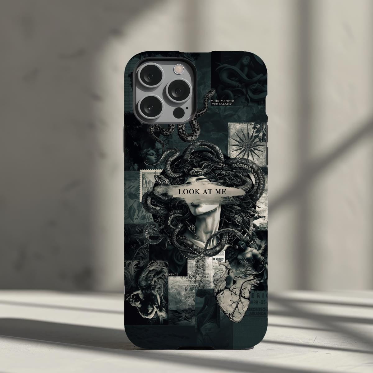 Medusa Serpent Glow Phone Case Mythic Gothic Pattern for iPhone 17 16 ...