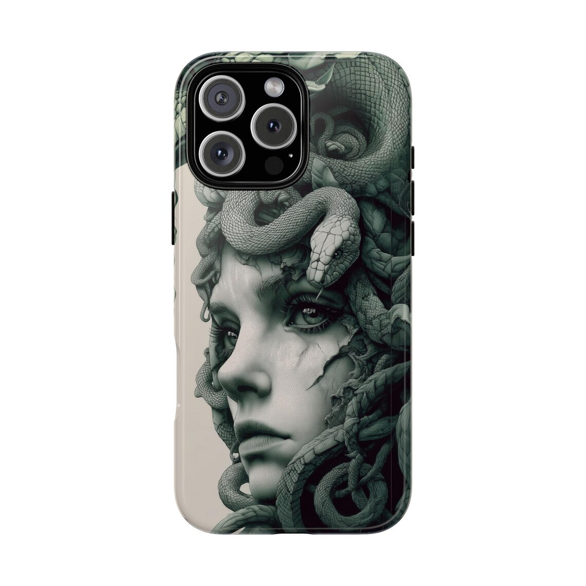 Medusa Serpent Woman Snakes Mythic Vintage Art Phone Case for iPhone 17 ...
