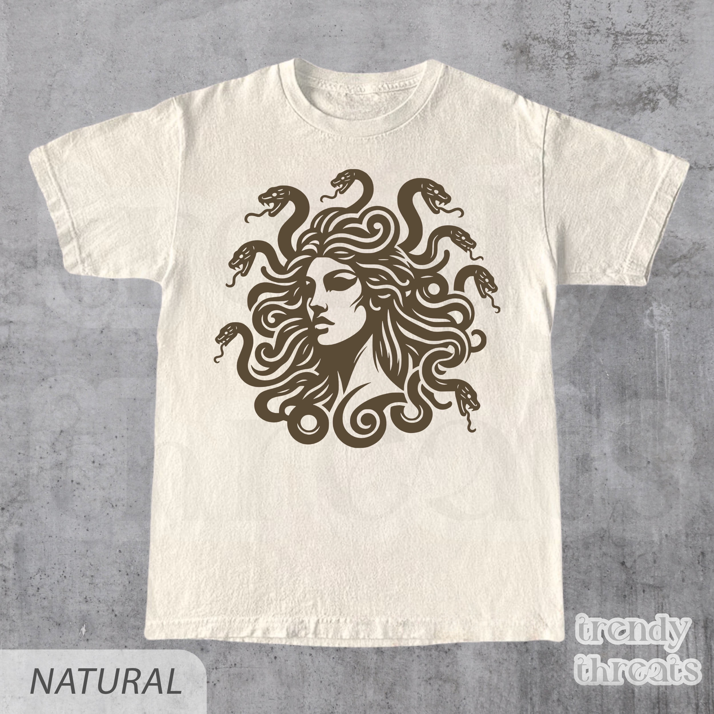 Medusa Shirt, Medusa Snake Face Graphic T-shirt, Greek Mythology Tee ...