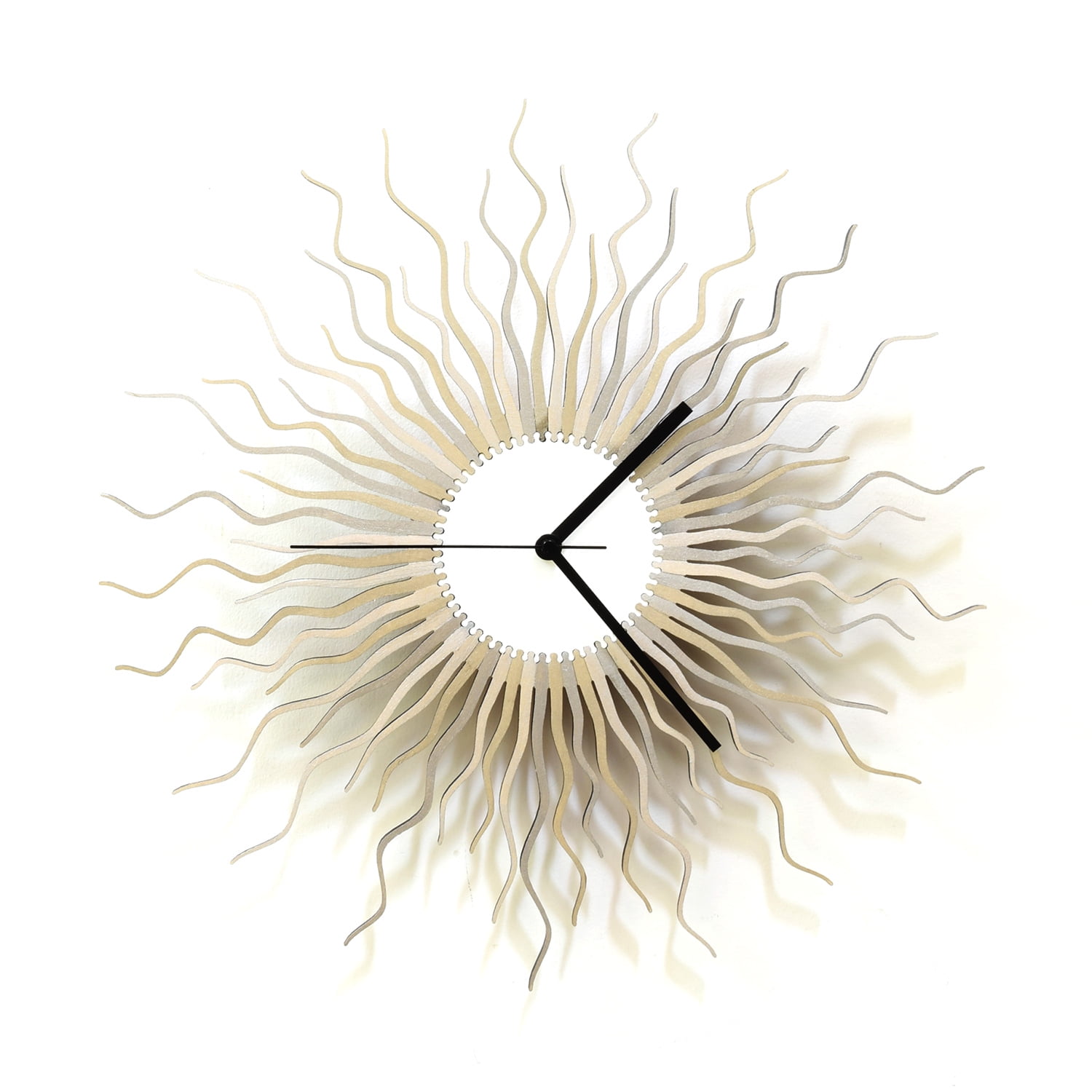 Medusa Silver - 16 in Silver / Grey Large Analog Wall Clock with Silent ...