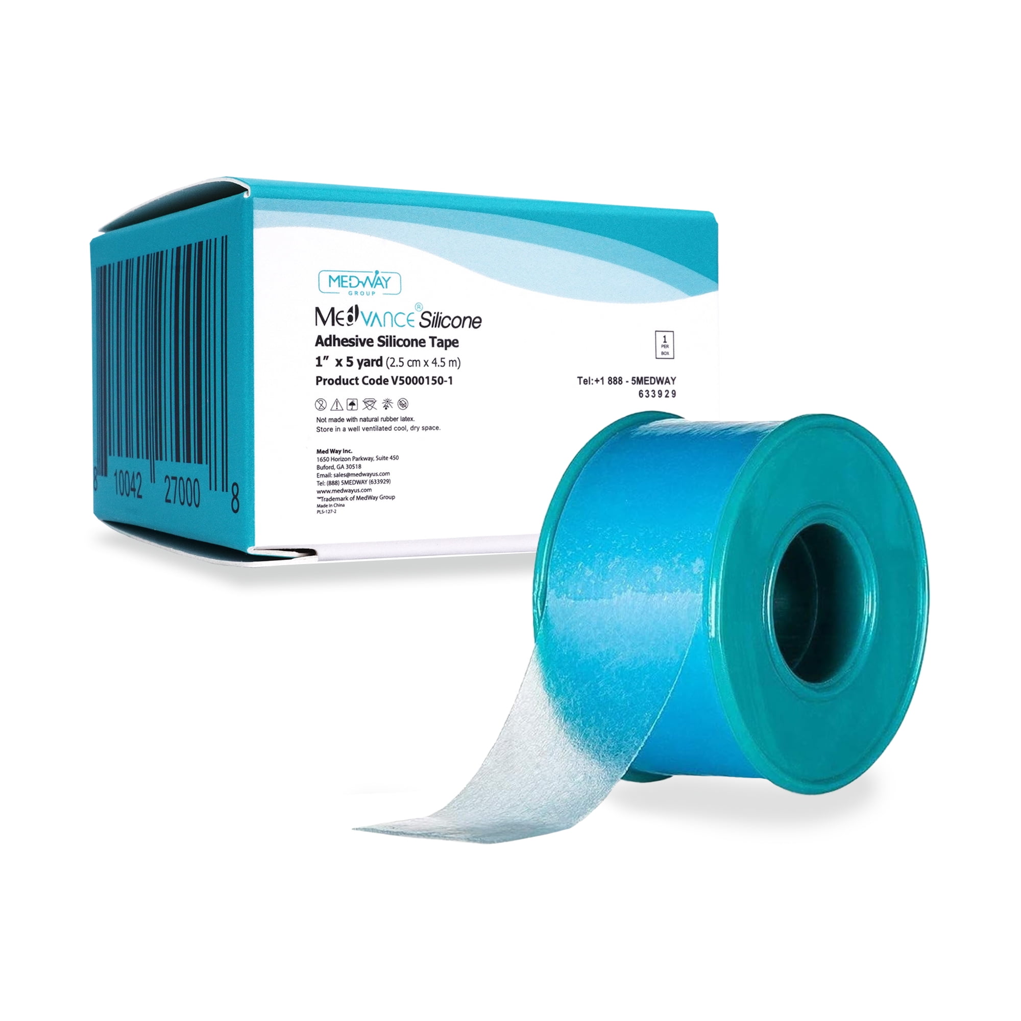 medvance Soft Silicone Tape with Perforation for Easy Cut, 1 inch Width ...