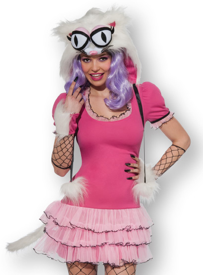 Mee Oow Rave Monster Hat Dress Tail Mitts Womens Halloween Party ...