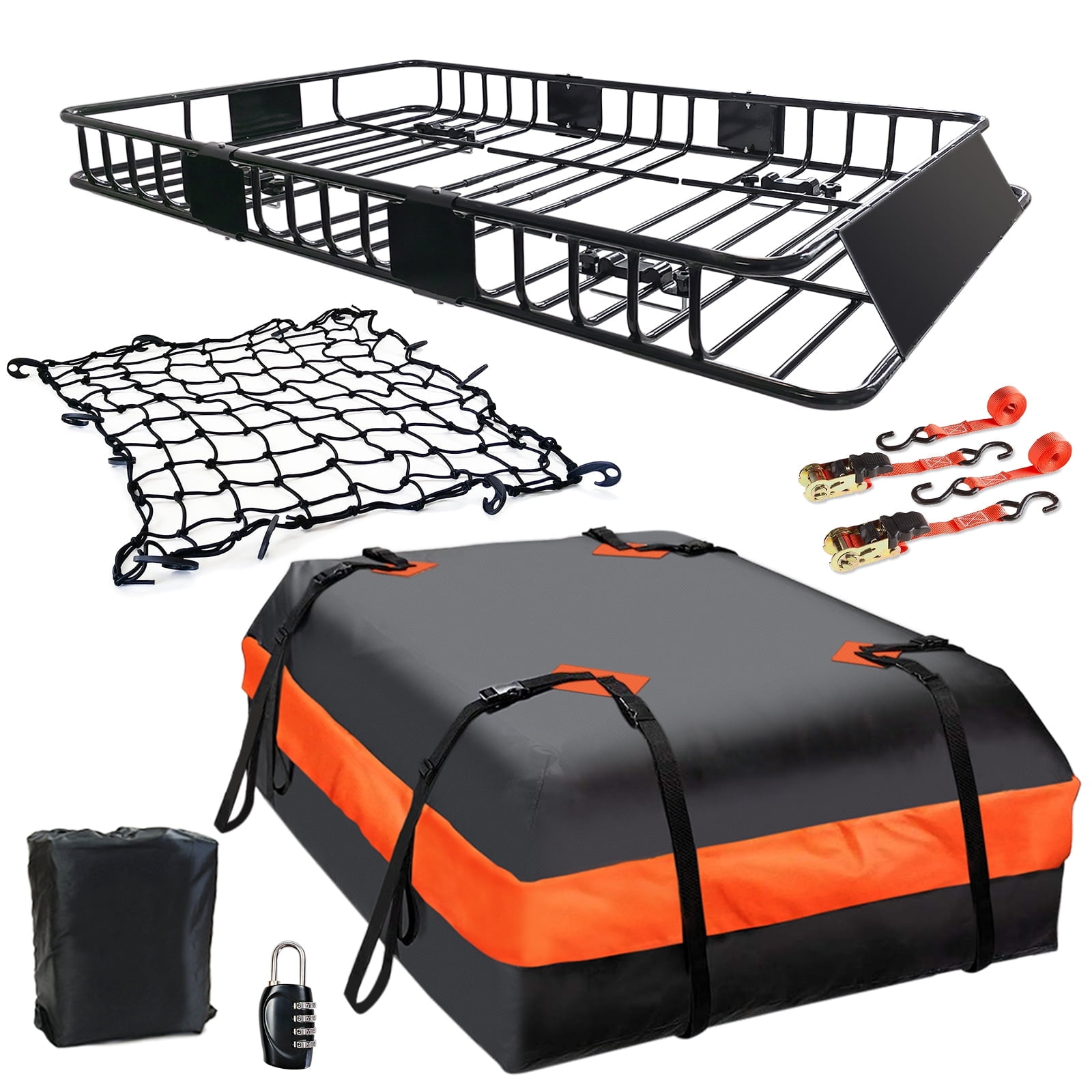 MeeFar Universal Rooftop Large Size Roof Rack Cargo Carrier Basket 65 ...