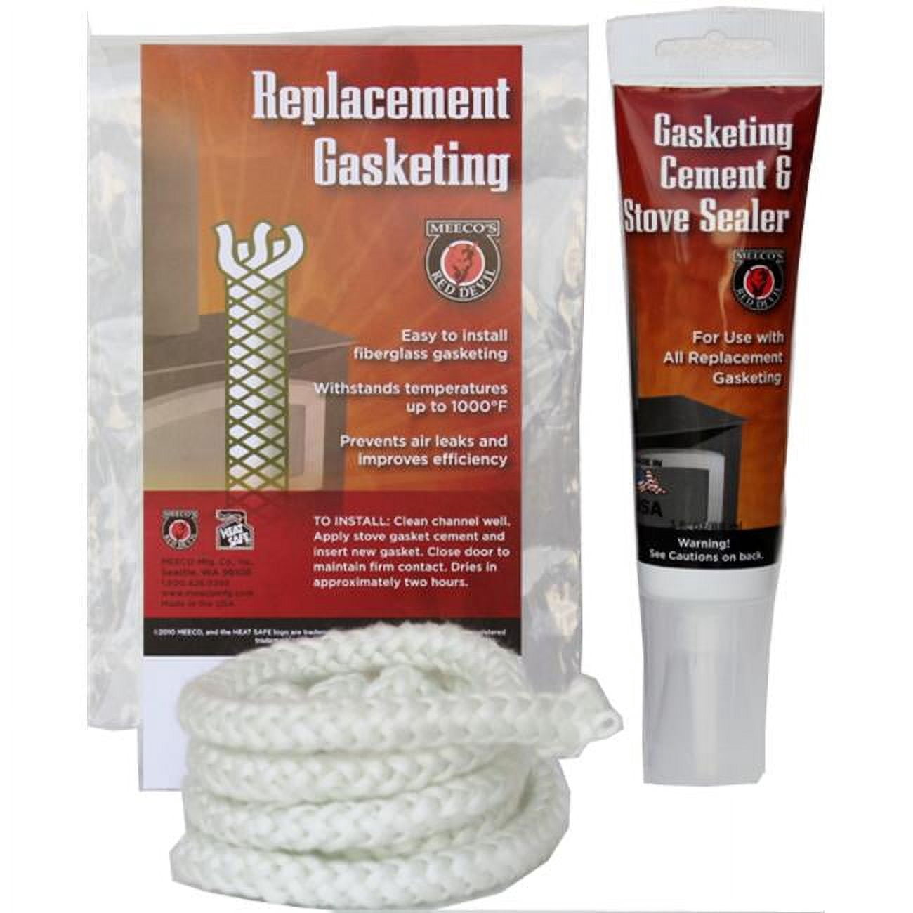 Meeco Manufacturing Gasket Rope 0.5 in. x 6 ft. White with Cement ...