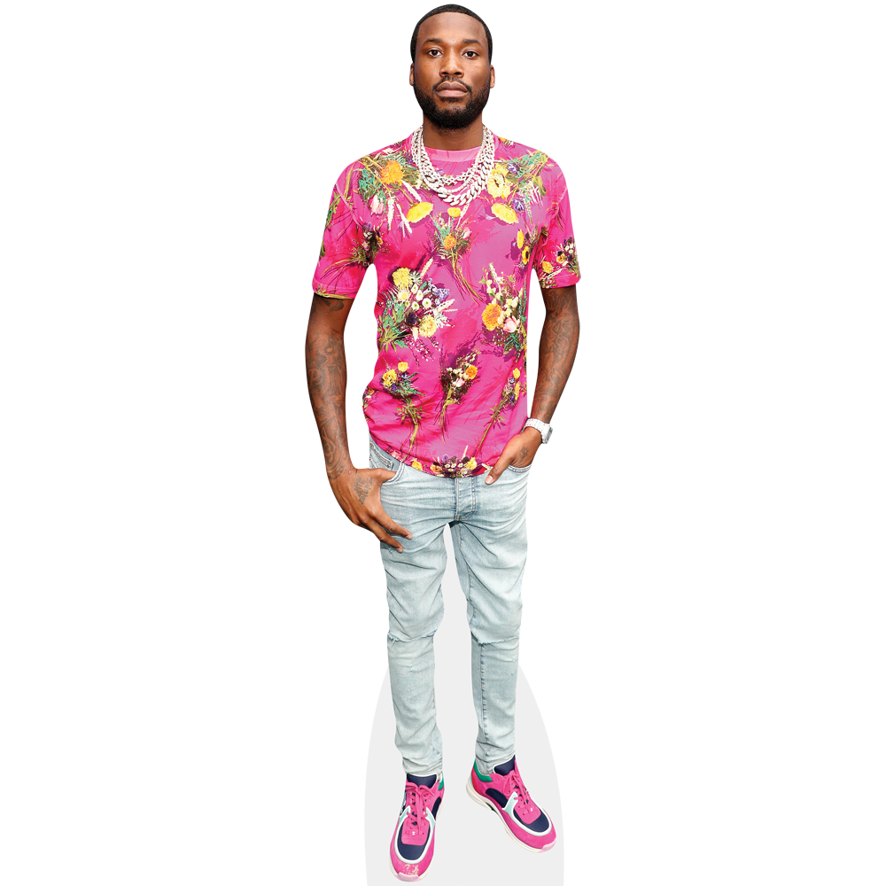 Meek Mill (Floral Shirt) Mini Cardboard Cutout Standee - Walmart.com