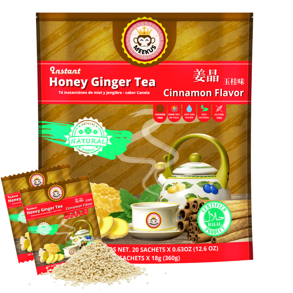 Meekus Honey Ginger Tea Cinnamon Flavor 20 sachets X 0.63 oz (12.6oz ...