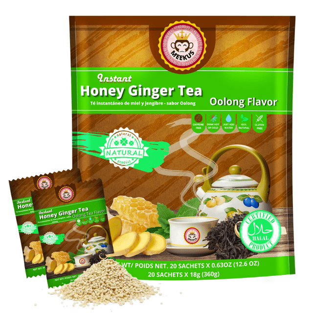 Meekus Honey Ginger Tea Oolong Flavor 20 sachets X 0.63 Oz(12.6 Oz) 18g ...