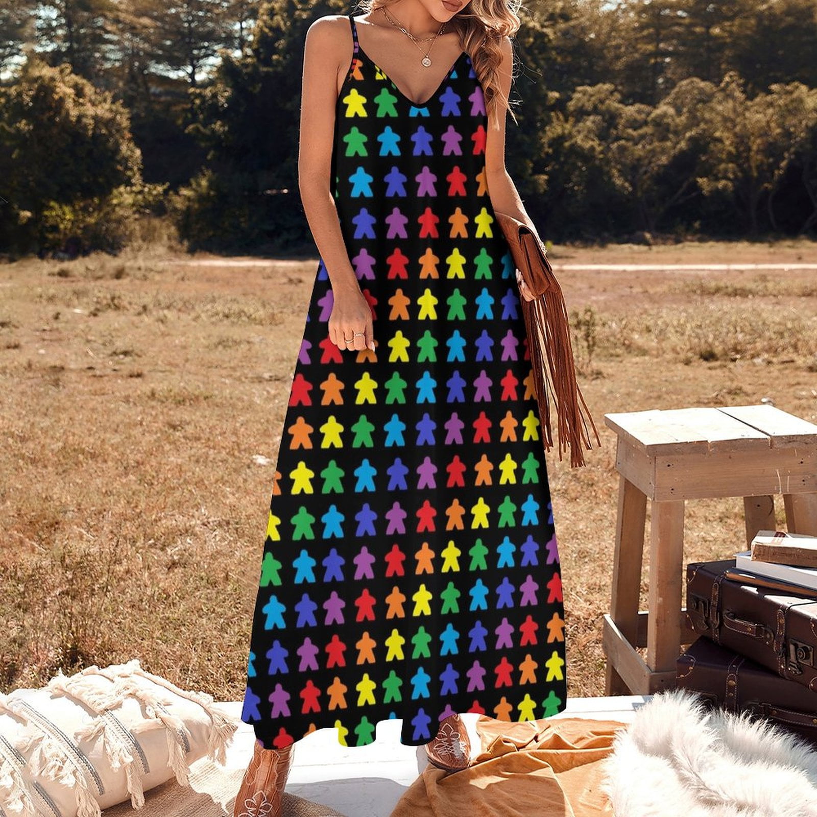 Meeple Tabletop Pride Sleeveless Dress dress for woman Prom gown women ...