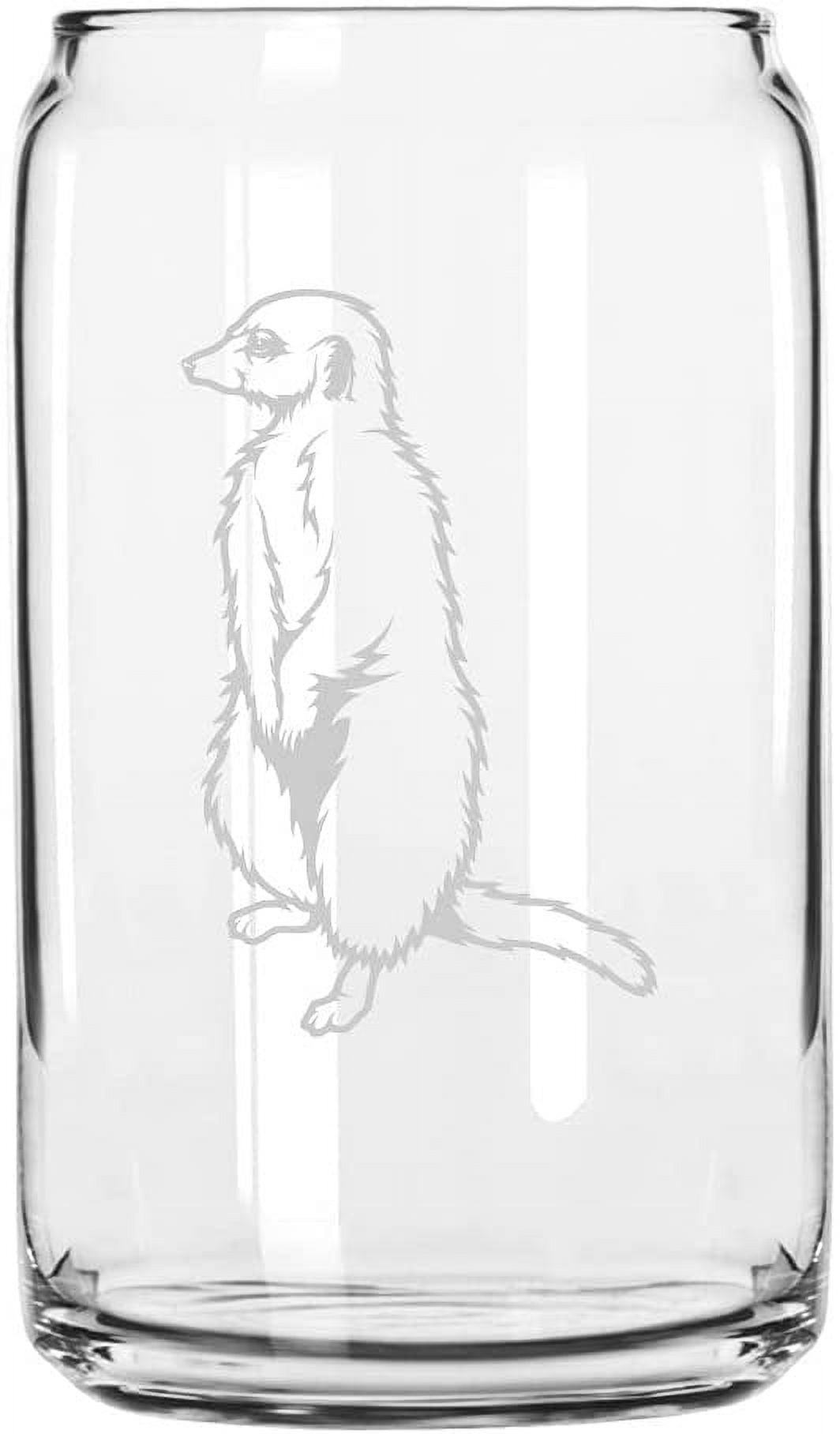 Meerkat Body Zoo Animal Themed Etched 16oz Libbey Can Glass - Walmart.com