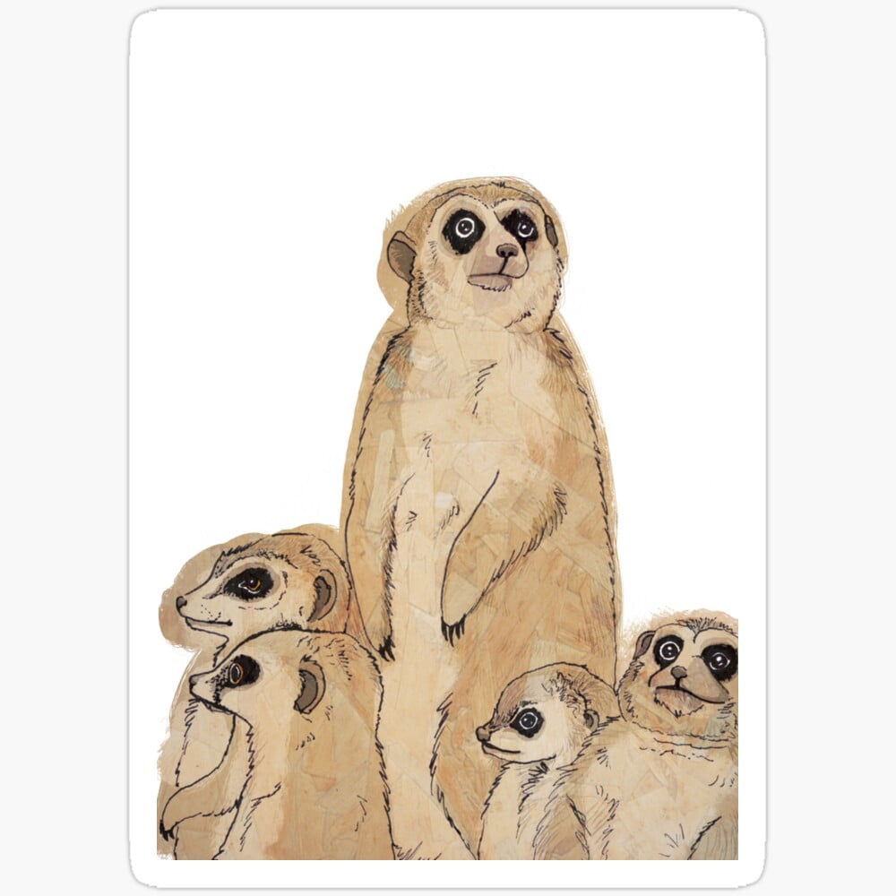 Meerkat Mum Sticker Phone Decal Water Bottle Stickers Car Decals ...