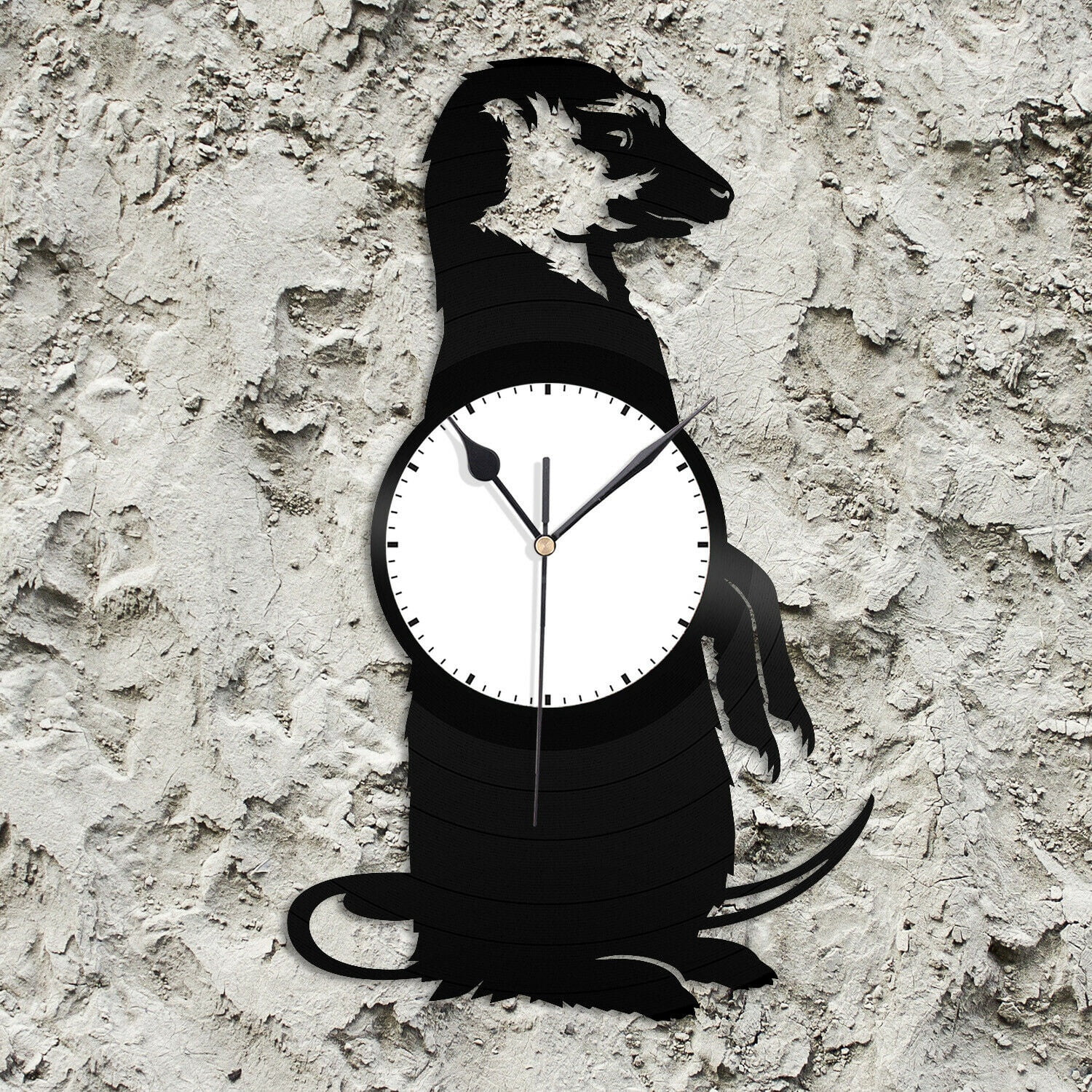 Meerkat Vinyl Wall Clock Unique Gift for Animal Lovers Friends Room ...