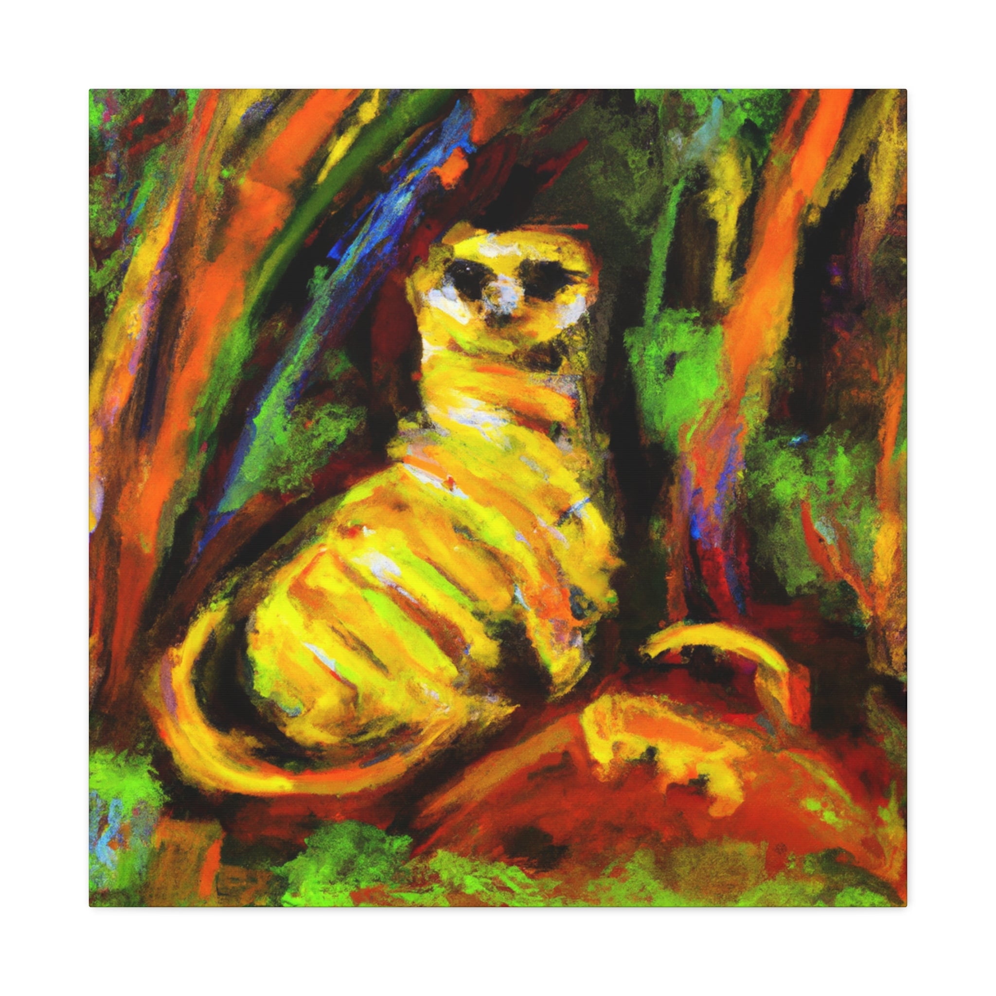 Meerkat in Monet's Brush - Canvas - Walmart.com