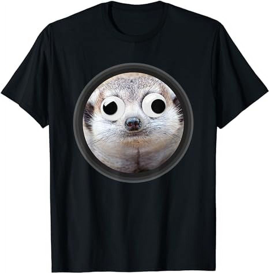 Meerkat with Wacky Eyes I Funny Bear Meme Googly Eyes Party T-Shirt ...