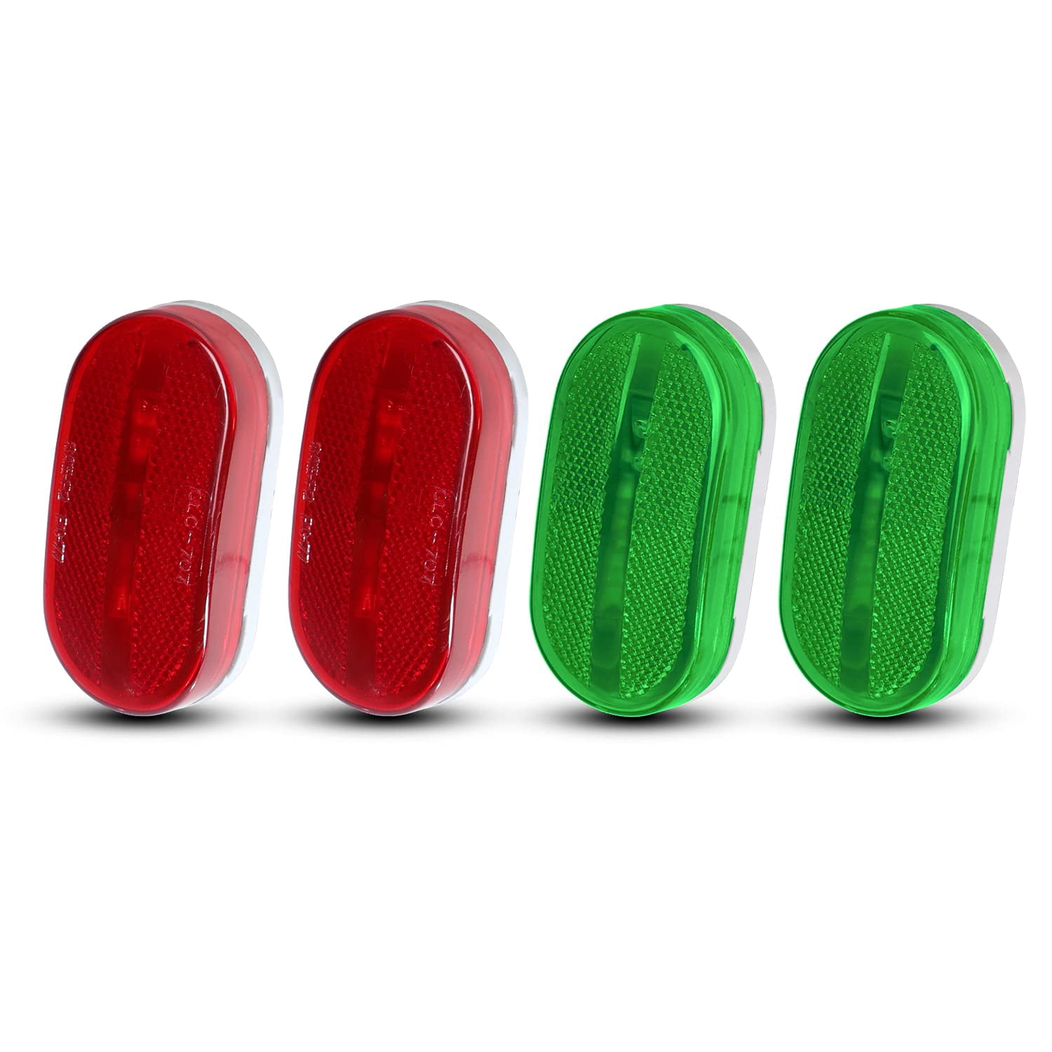 Meerkatt (Pack of 4 CM31 Oval 2 Red & 2 Green Side Marker Trailer ...