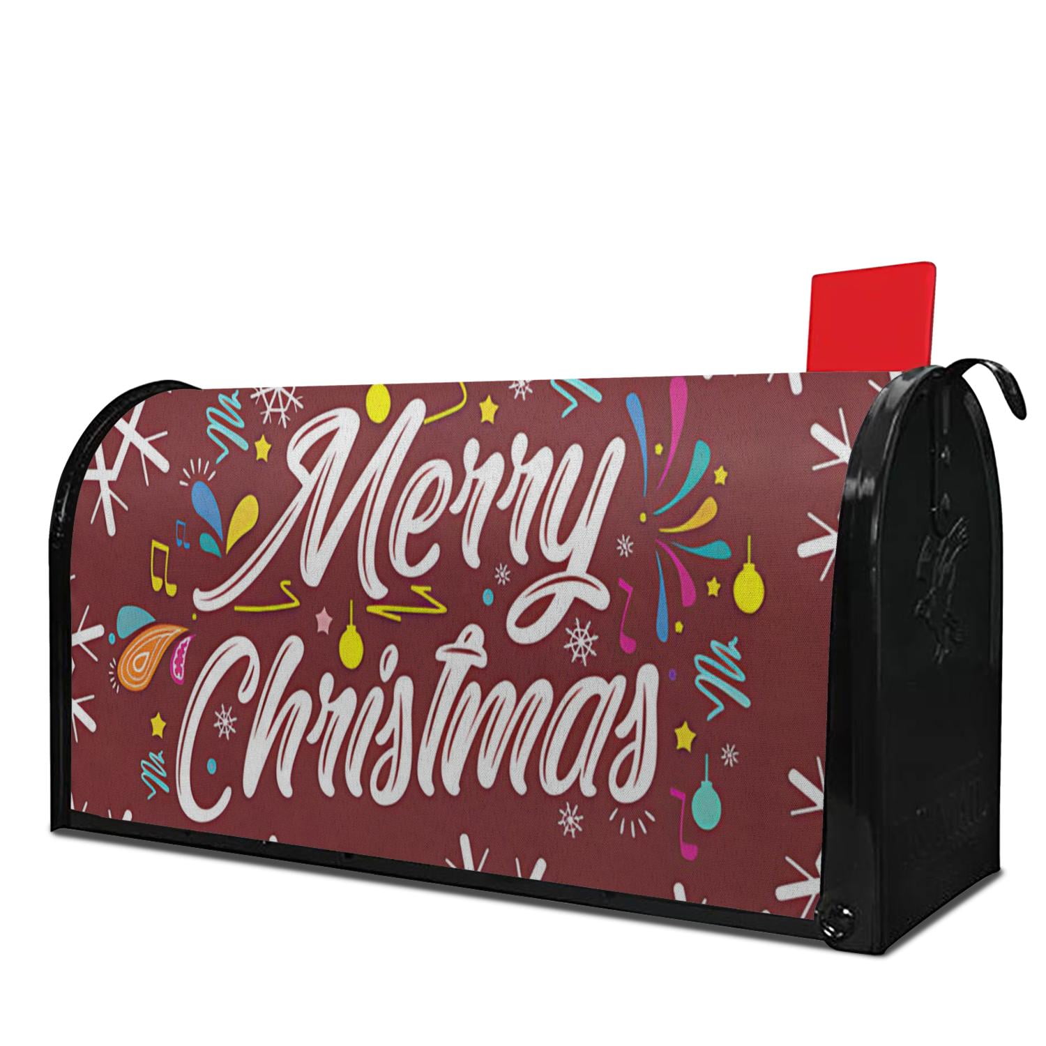 Meery Christmas Xmas Winter Holiday Colorful Ribbon Magnetic Mailbox ...