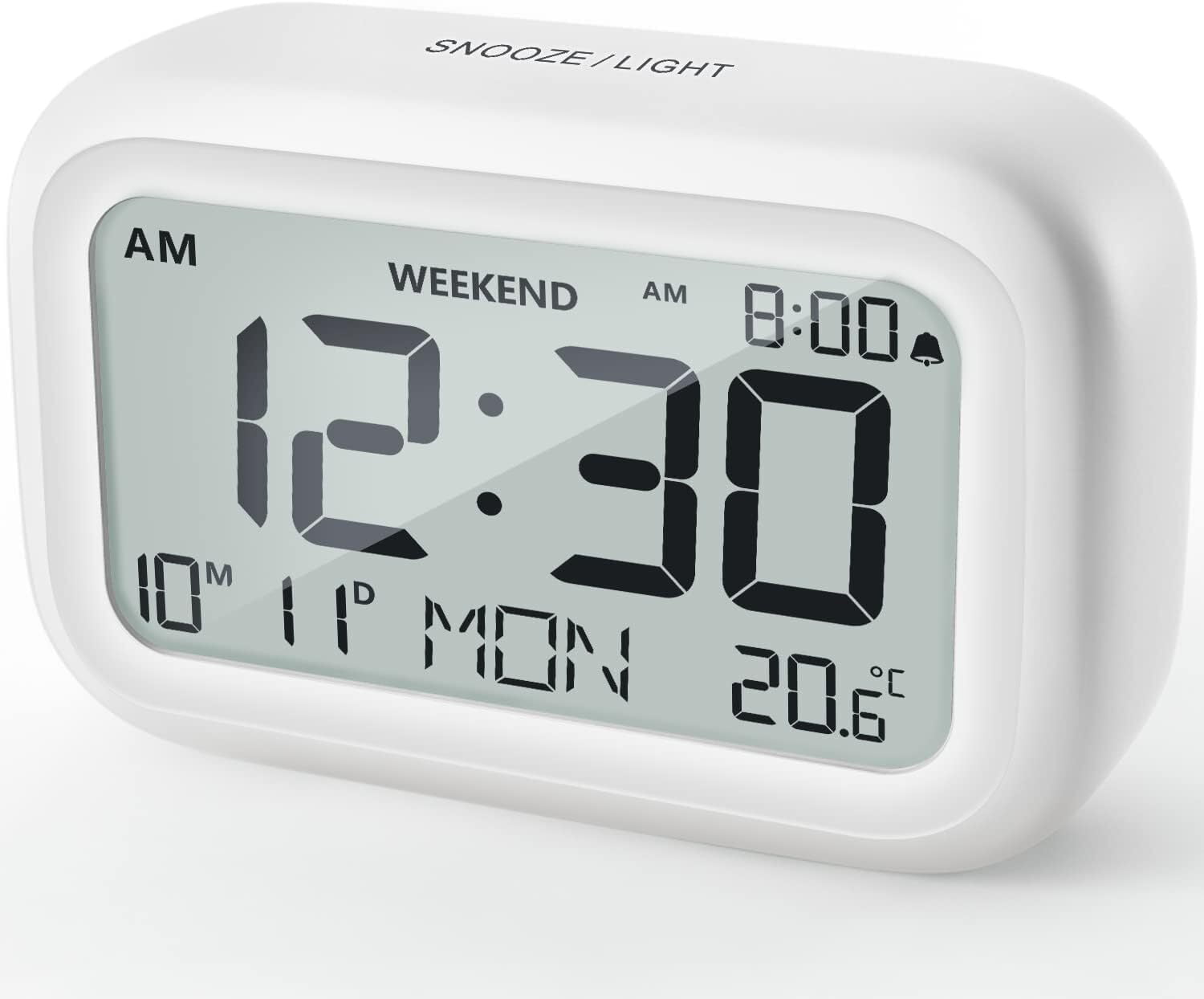 MeesMeek Digital Alarm Clock Bedside Table - Battery Operated Clock ...
