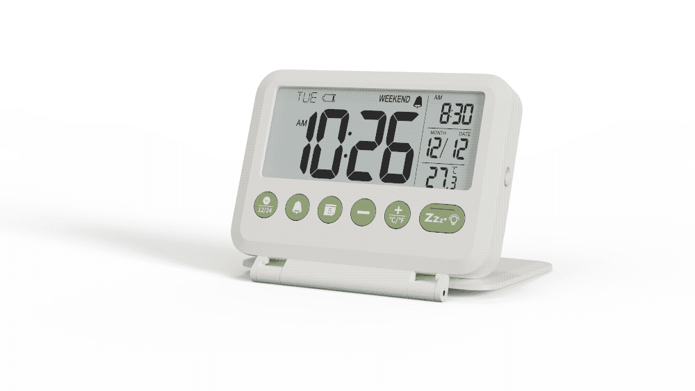MeesMeek Digital Alarm Clock, Folding Travel Clock with 3.54 inch Large ...