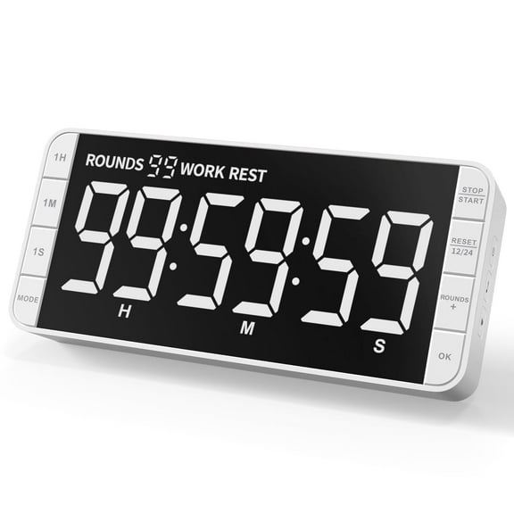 Digital Kitchen Timer with 7.8” Extra Large Display, Magnetic LED, with ...