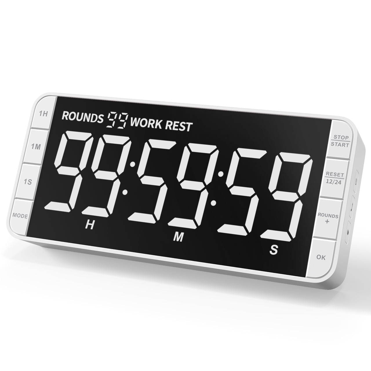 Meesmeek Kitchen Clock Timer 7 8 Large Led Display Interval Digital Timer Rechargeable