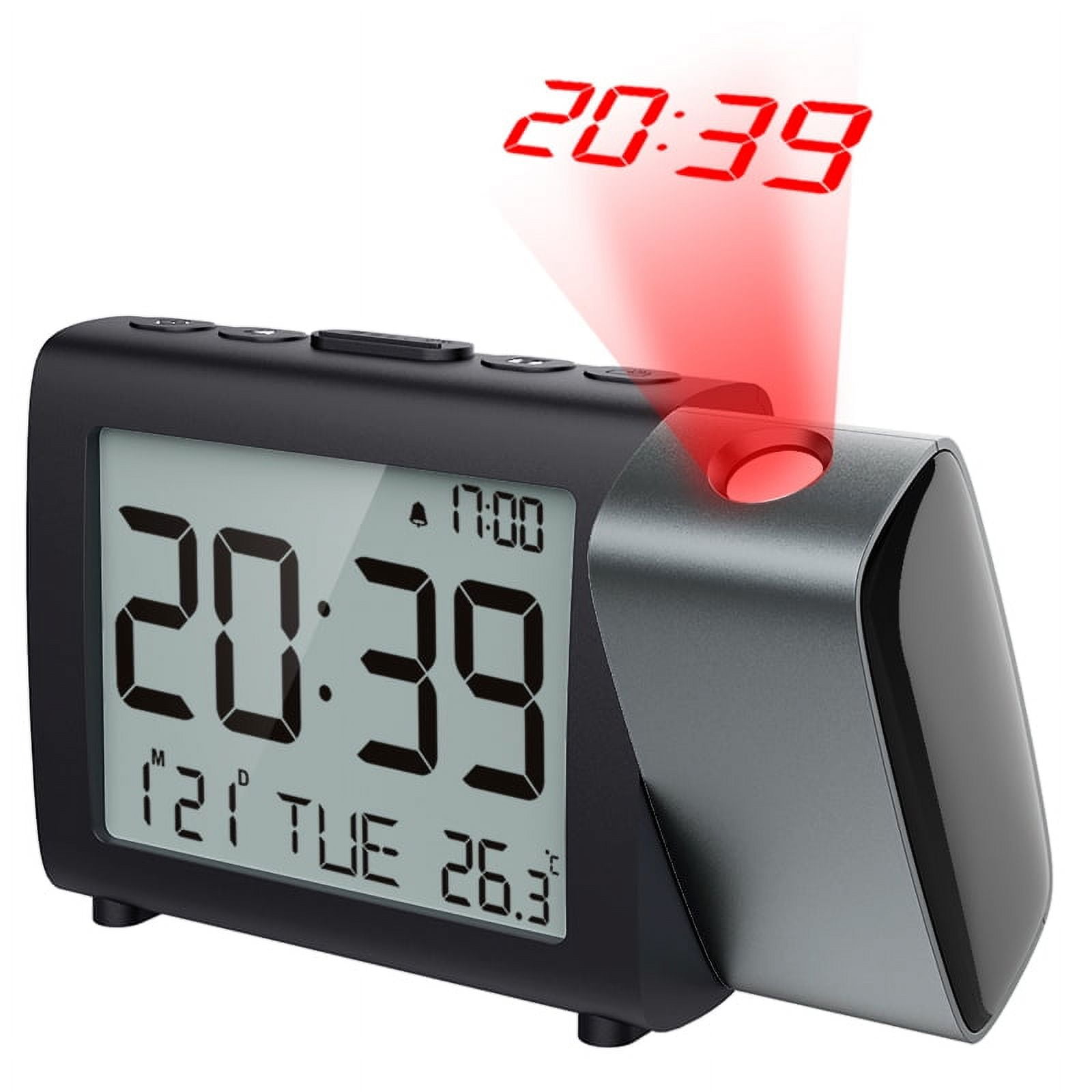 MeesMeek Projection Clock, Alarm Clock with Power Adapter and USB Cable ...