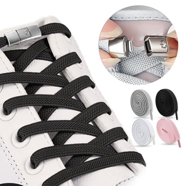 Elastic No-Tie Shoelaces with Quick Metal Lock for Sneakers, Adults and ...