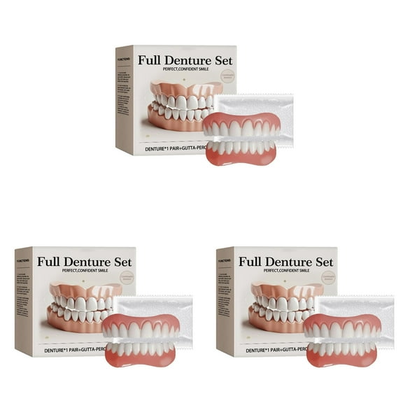 DenSureFit Upper & Lower Denture Reline Kit, Soft Silicone Denture ...