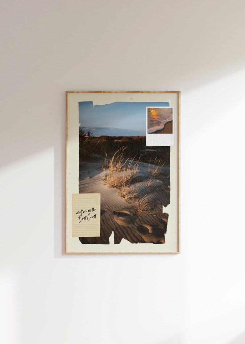 Meet Me On The East Coast Collage Print Coastal Decor Coastal ...