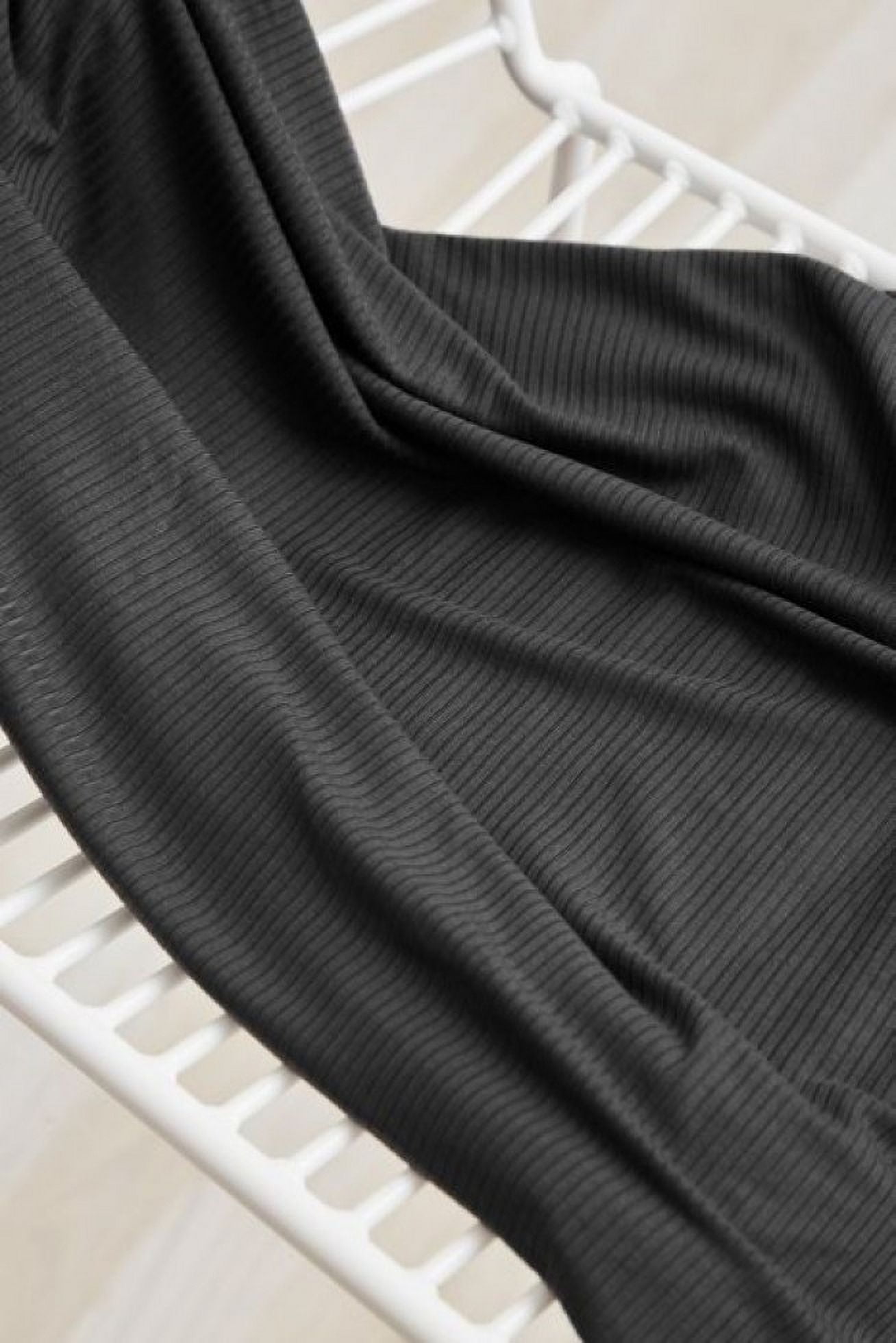 Meet MILK Derby Tencel Modal Rib Stretch Knit Fabric Grey - per yard ...