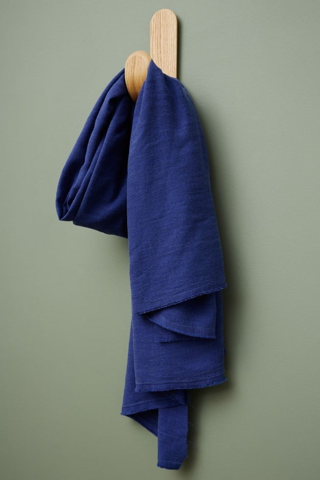 Meet MILK Hoya Jacquard Tencel Lyocell Linen Blend Fabric Blue - per ...