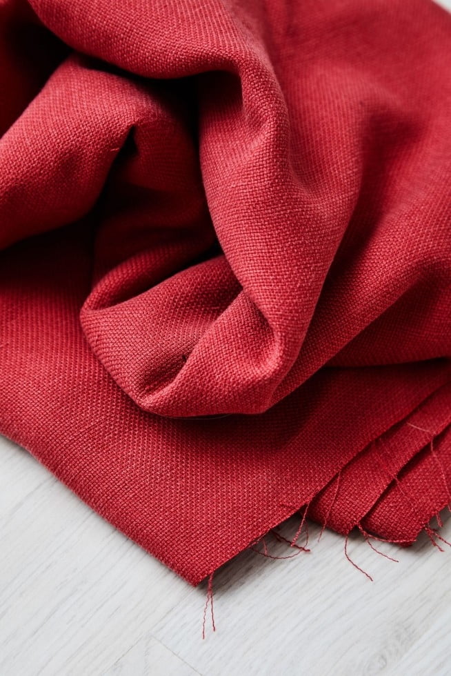 Meet MILK Mara Tencel Lyocell Linen Blend Fabric Red - per yard ...