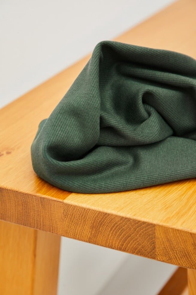 Meet MILK Neva Tencel Lyocell Cotton Rib Stretch Knit Fabric Green ...